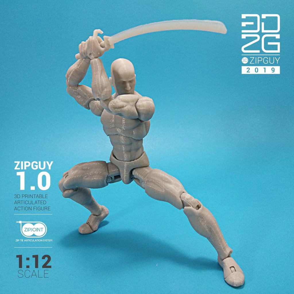 [Không phải Mô Hình] File in 3D ZIPGUY 1.0 ZIP TIE ACTION FIGURE ...