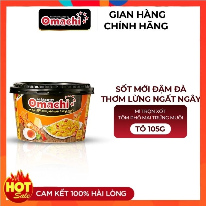 hoả tốc Thùng 12 Tô Mì Omachi Trộn Xốt Tôm Phô Mai Trứng Muối Tô 105g ...
