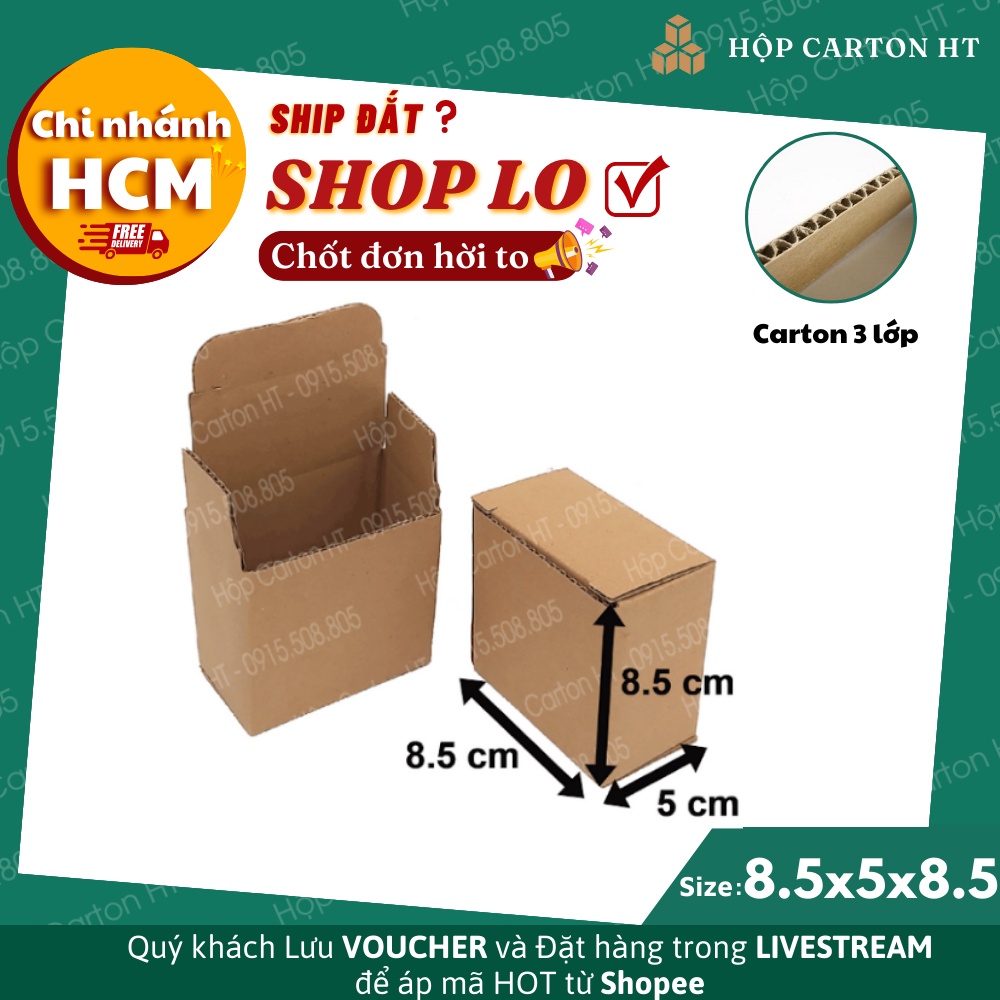 Combo 10 hộp carton nắp gài đóng hàng trang sức, phụ kiện, mỹ phẩm 8 ...