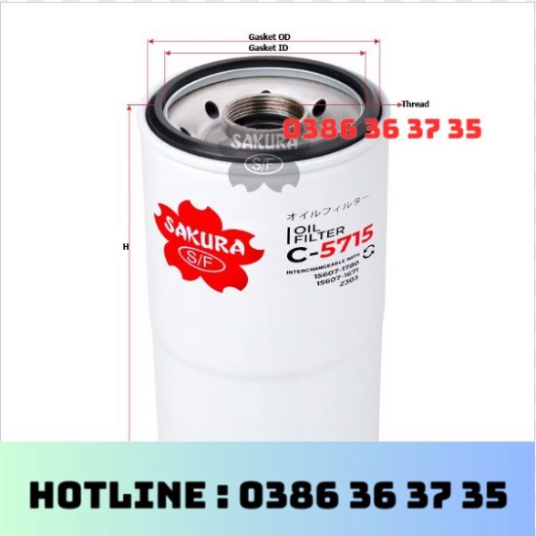 Lõi lọc thủy lực lọc dầu động cơ CUMMINS mã C-5715 / 3313279 65.05510 ...