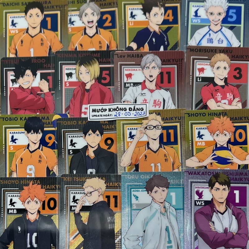 [HQ SẴN - P11] Thẻ bài metal metalic HAIKYUU nhân phẩm muopkhongdang ...