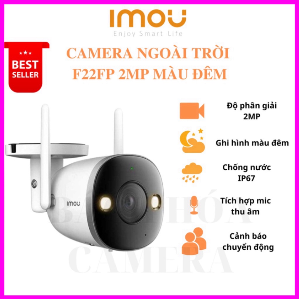 Camera IP WiFi Ngoài Trời 2MP 1080P IMOU F22P, F22FP - MÀU ĐÊM, F22FEP ...