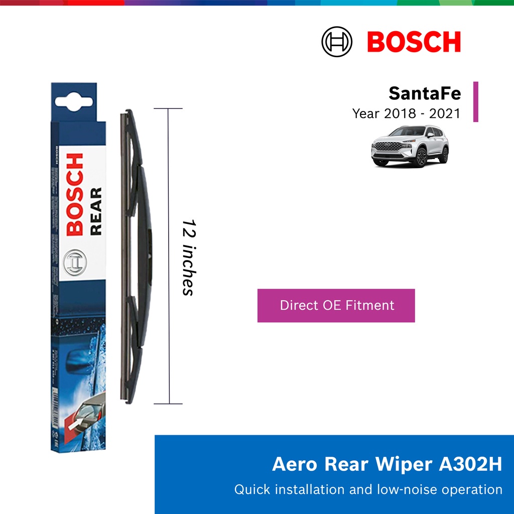 GẠT MƯA SAU BOSCH A302H 12": HYUNDAI SANTAFE ĐỜI XE 2018 ĐẾN 2021 (đối ...