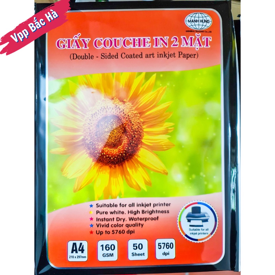 Giấy In Ảnh Couche Bóng 2 Mặt Định Lượng 160g Khổ A3-A4 | Shopee Việt Nam