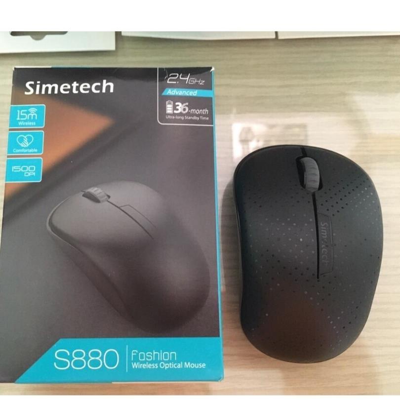 Chuột Không Dây Simetech S880 1500 DPI - Black/ Blue | Shopee Việt Nam