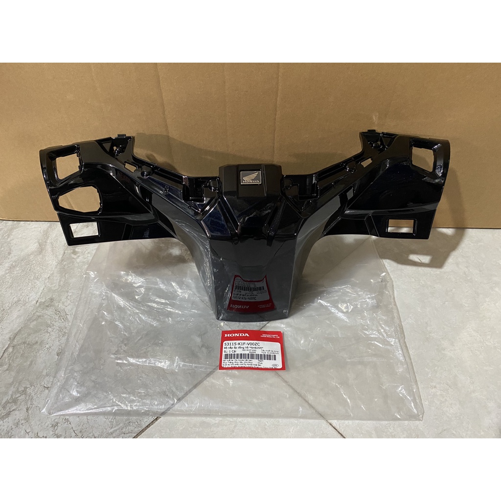 Bộ nắp ốp sau tay lái | gáy AIR BLADE 125 (2020-2021) màu Đen bóng ...