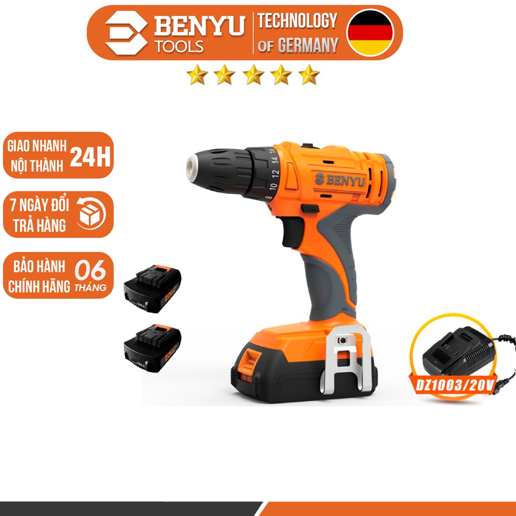 Máy khoan pin BENYU DZ1003/20V - Tặng kèm Pin + Sạc 2.0Ah | Shopee Việt Nam