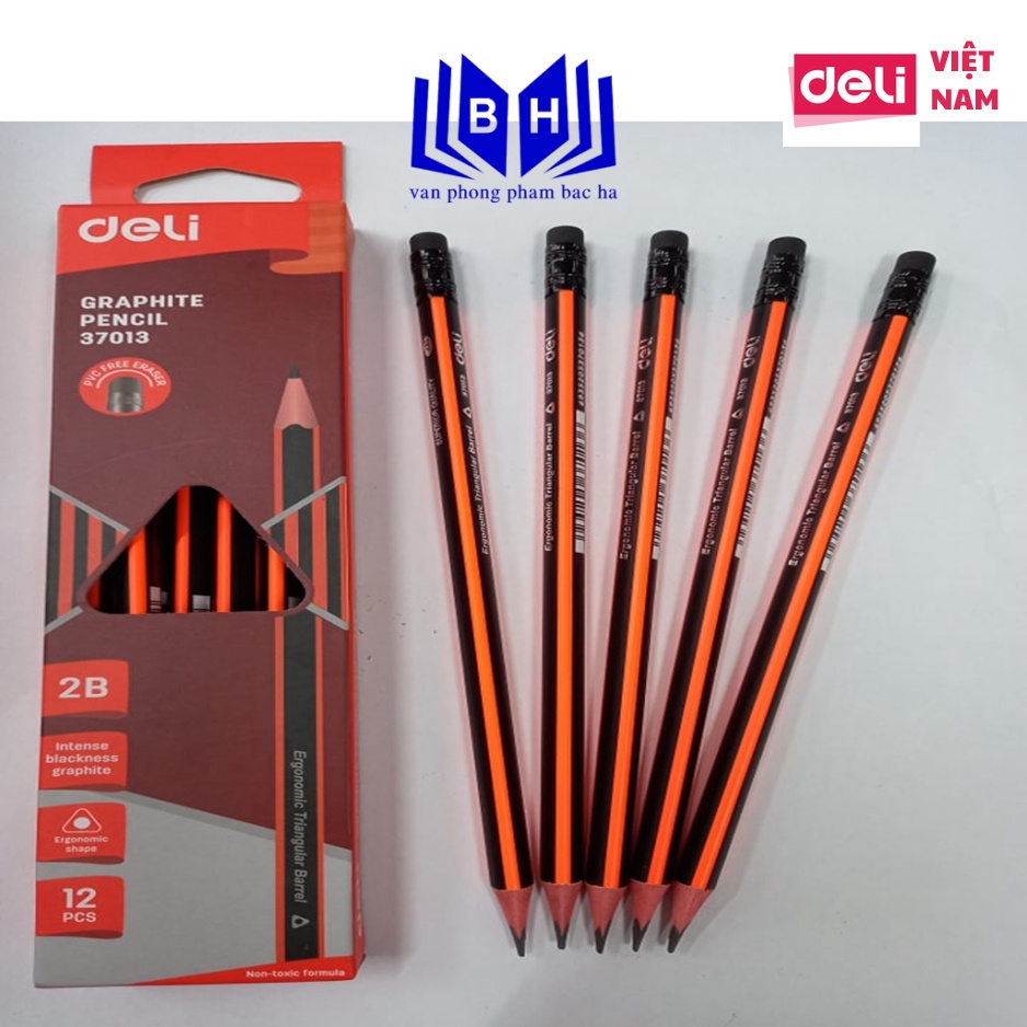 Bút Chì Gỗ 2B Deli 37013 - thân tam giác | Shopee Việt Nam