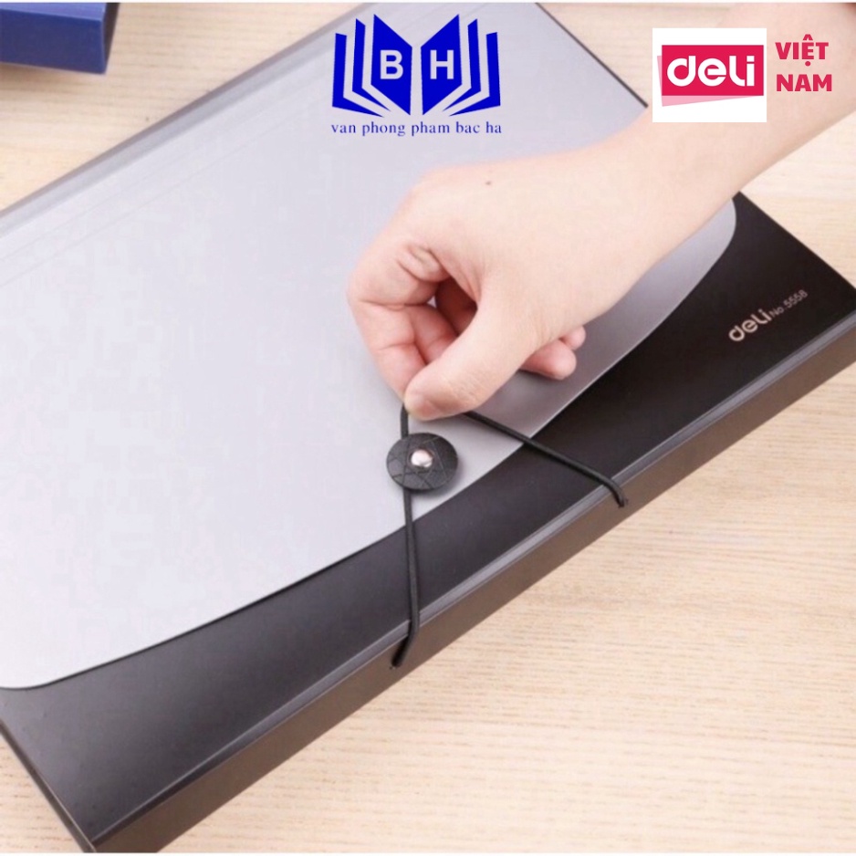 Cặp tư liệu 12 ngăn Deli E5558 ( 5558 ) | Shopee Việt Nam
