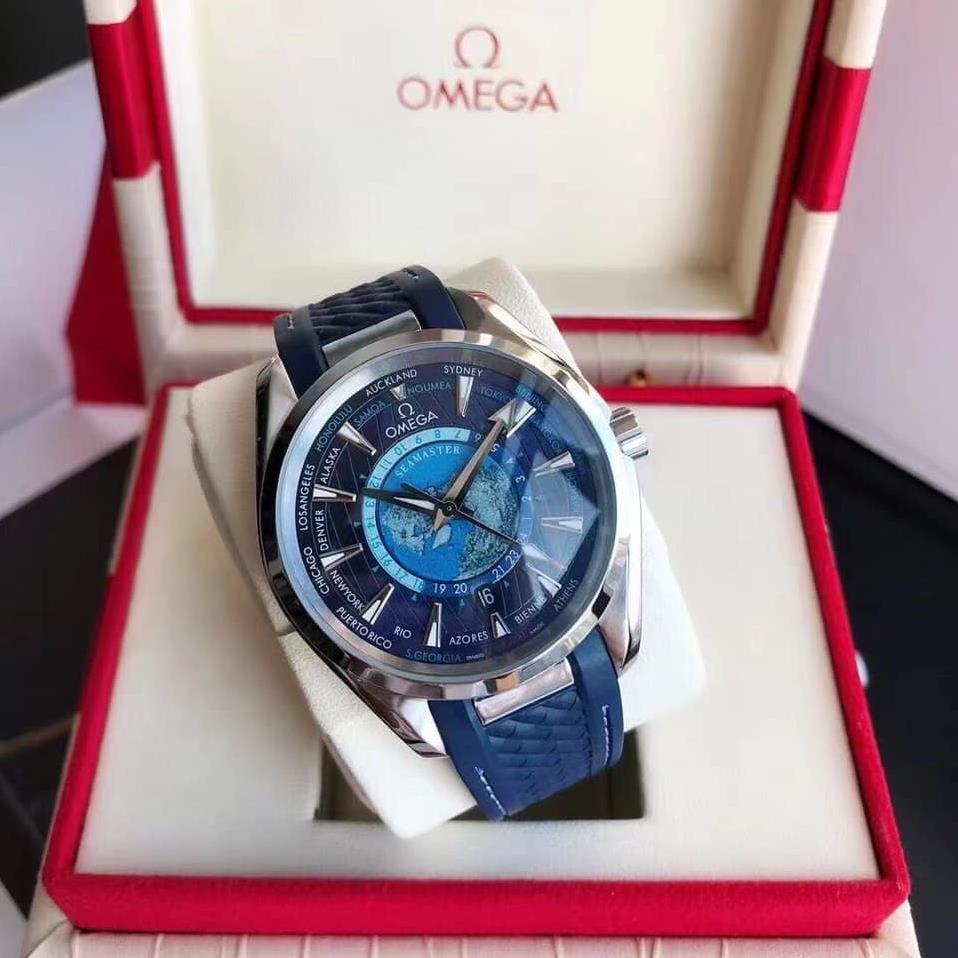 Đồng hồ Nam Omga máy cơ automatic Omga trái đất 007 dây cao su size 40mm | Shopee Việt Nam