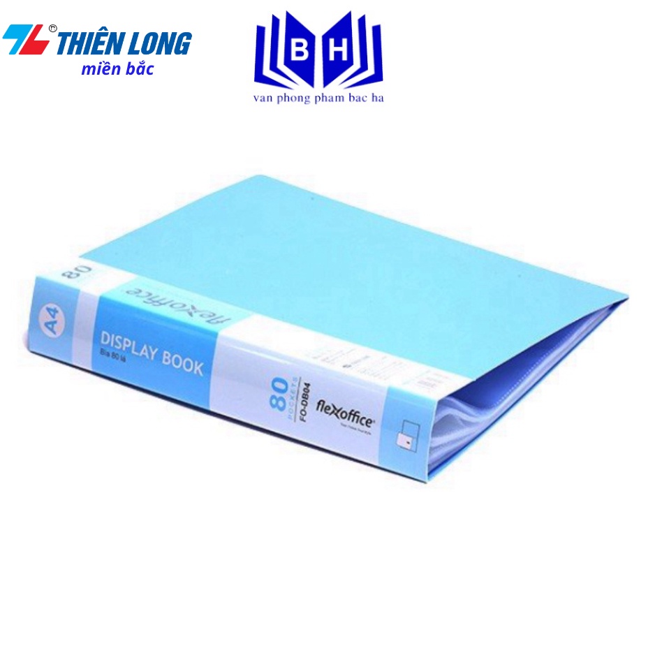 Bìa 80 lá A4 Flexoffice FO-DB04 - File lá - Bìa lá nhựa - Bìa lá Thiên ...