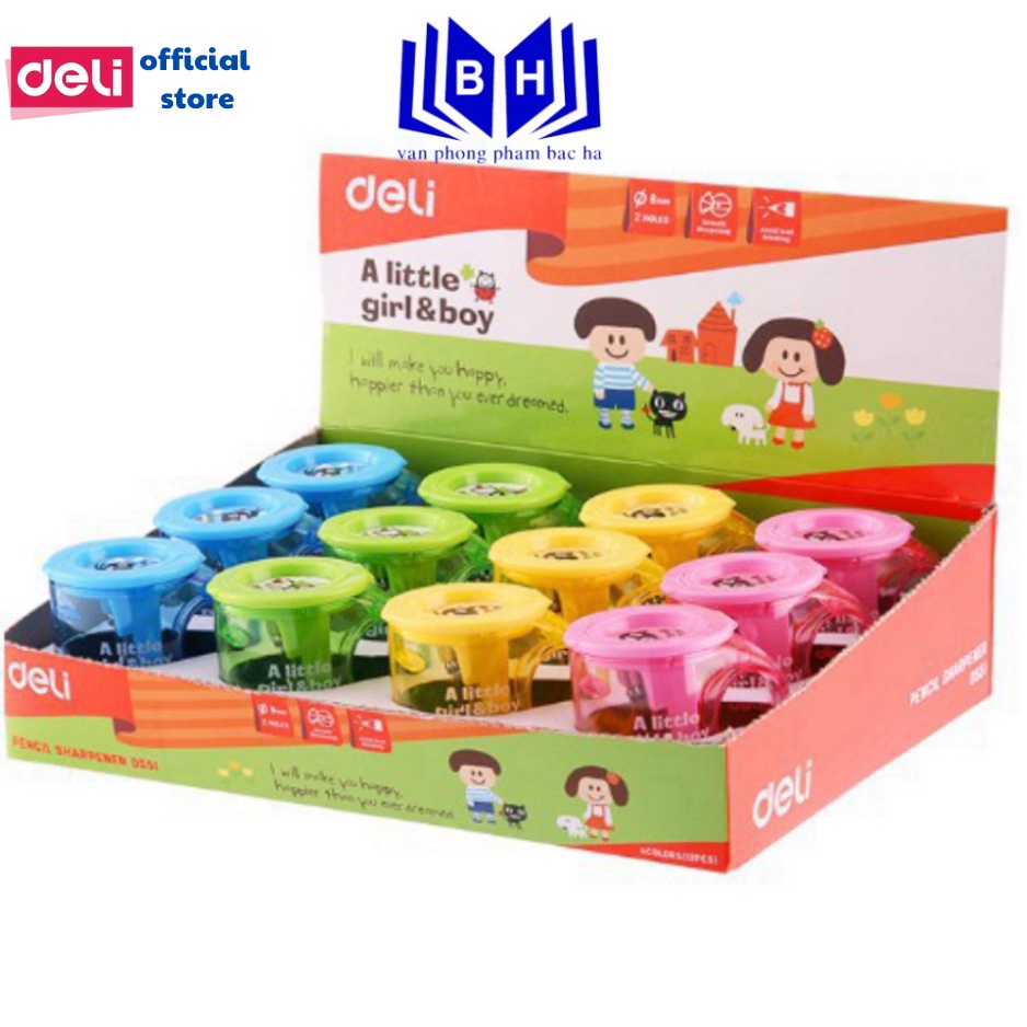 Gọt bút chì mini 2 đầu Hình cốc Deli E0551 ( màu tự nhiên ) - 0551 ...