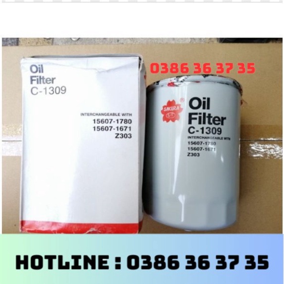 Lõi lọc thủy lực lọc dầu động cơ HINO mã C-1309 / C-1301 15607-1780 ...