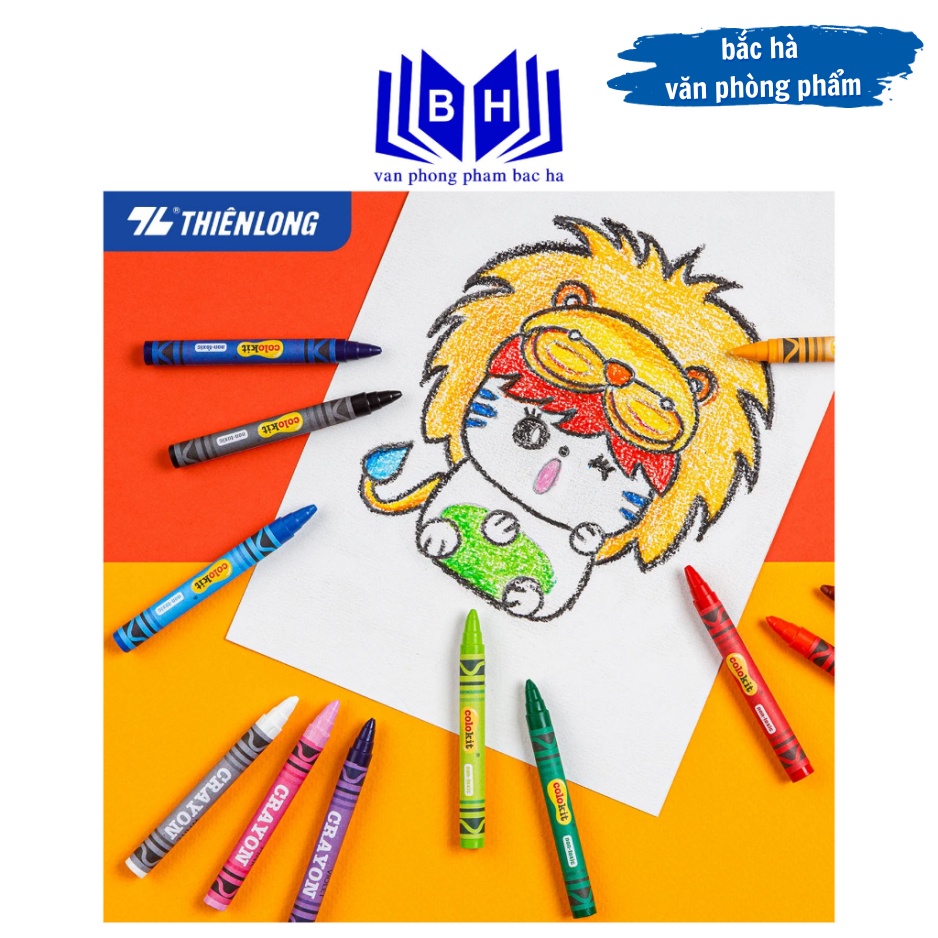 Bút Sáp màu Thiên Long CR-C016 - 12 màu | Shopee Việt Nam