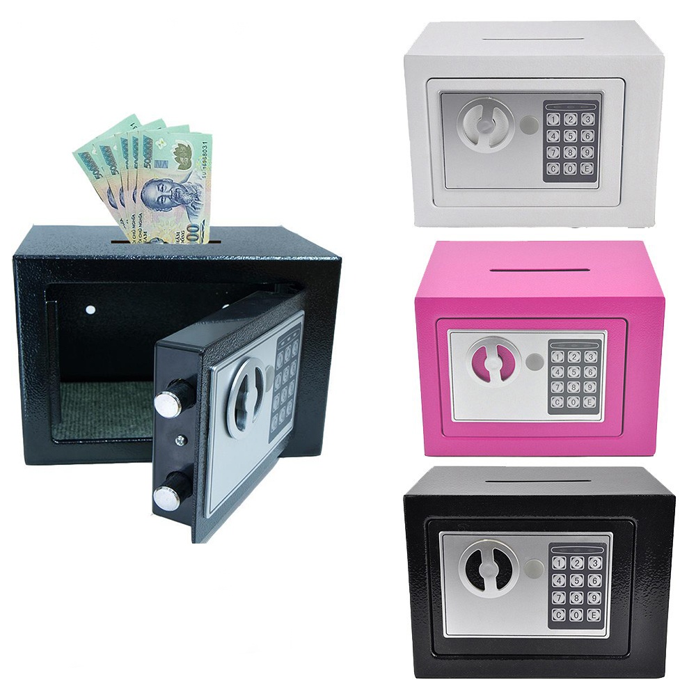 Két sắt mini khoá điện tử 17E, Két sắt điện tử chống cháy có khe đút ...
