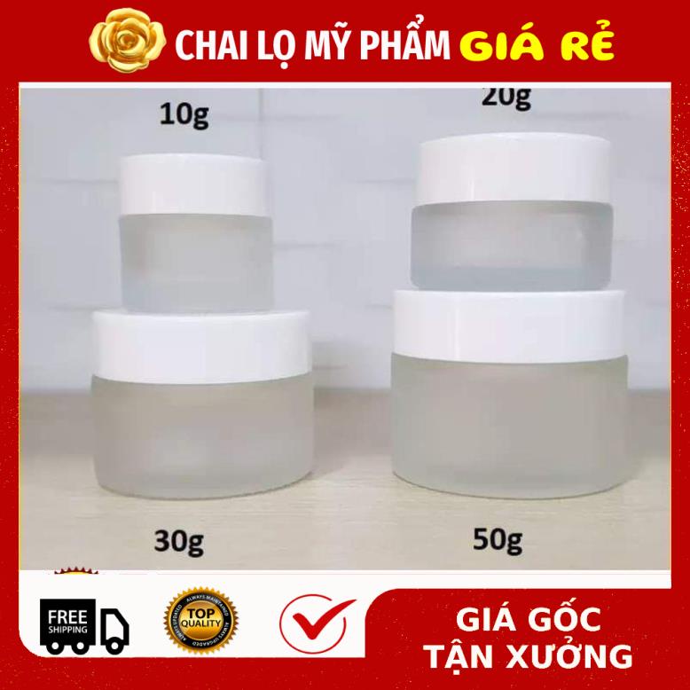 [TRÙM SỈ] Hũ Hộp Chiết Mỹ Phẩm Hủ Hộp Đựng Kem Thủy Tinh Mờ 5g,10g,15g,20g,30g,50g | Shopee Việt Nam