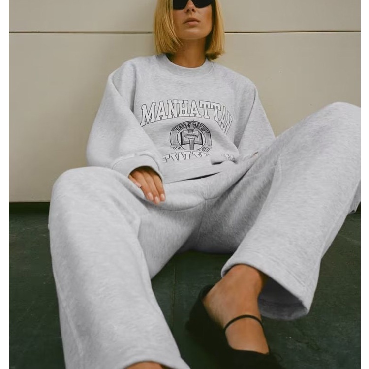 Zara made in Morocco đủ tag bộ nỉ New York mềm mại khỏe khoắn | Shopee ...