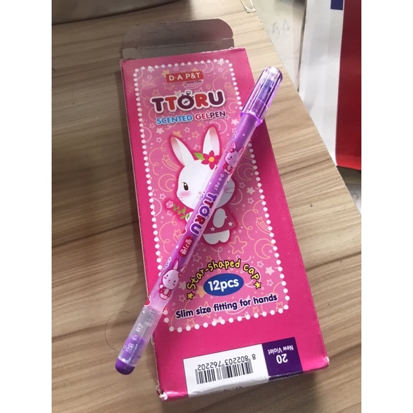 12 cây bút thơm Hàn Quốc TTORU (màu tím) ngòi bút 0.5mm | Shopee Việt Nam