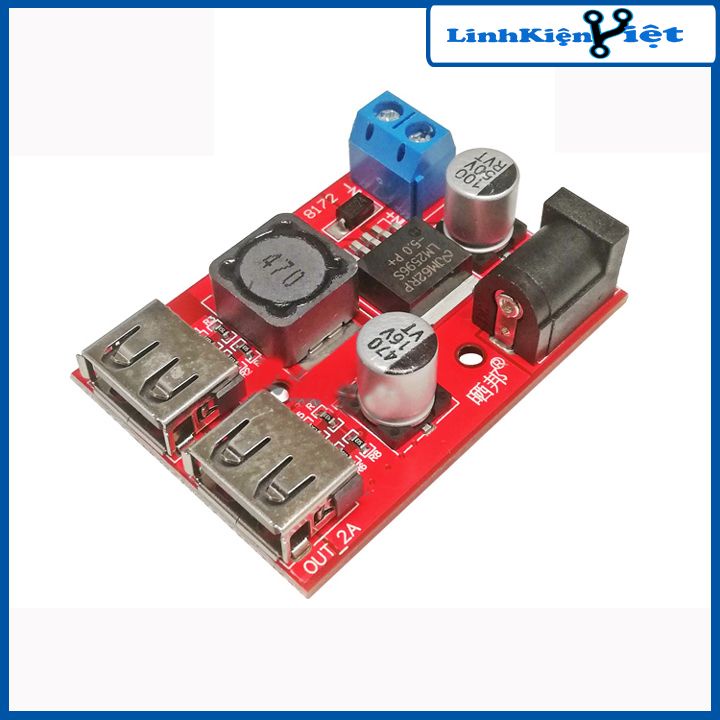 Module Hạ Áp Buck DC-DC Vin 6 - 40V Vout 5V 3A 2 Đầu RA V2 | Shopee ...