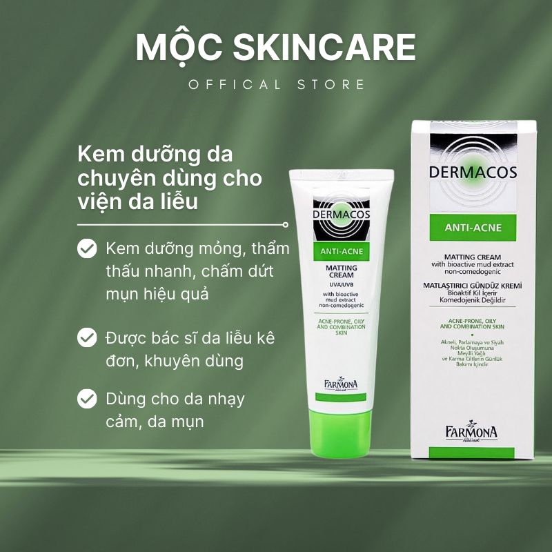 Kem dưỡng Dermacos giảm bóng nhờn,mờ thâm,ngừa mụn Farmona Anti Acne ...