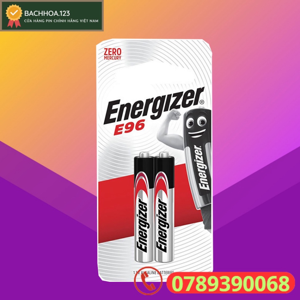 Pin AAAA (4A) E96 1.5V energizer alkaline Chính Hãng - vỉ 2 viên - Hàng ...