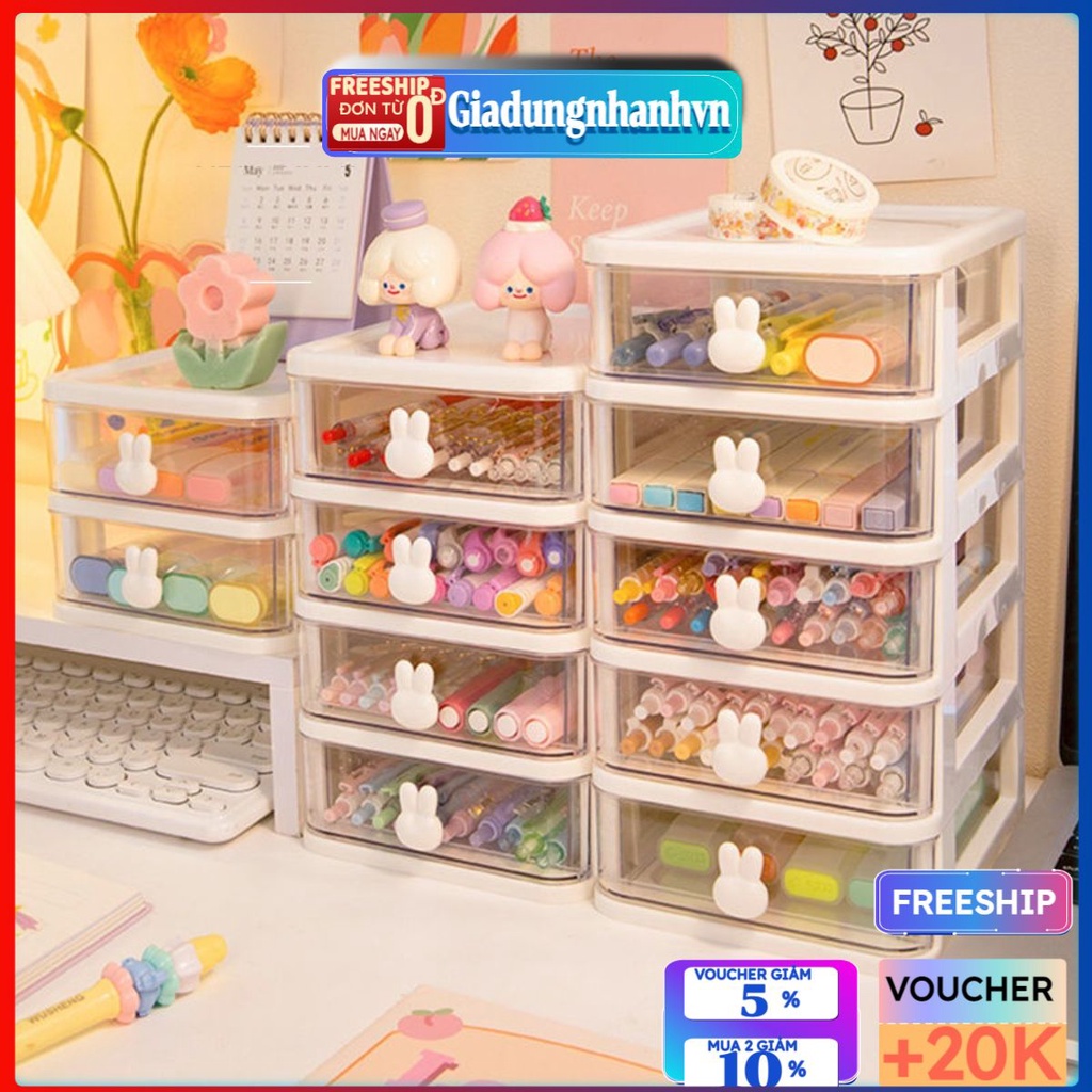 Kệ Nhựa Mini 2 tầng 3 4 5t, Kệ Mỹ Phẩm Để Bàn,Tủ Nhựa mini Hộp đựng phụ ...