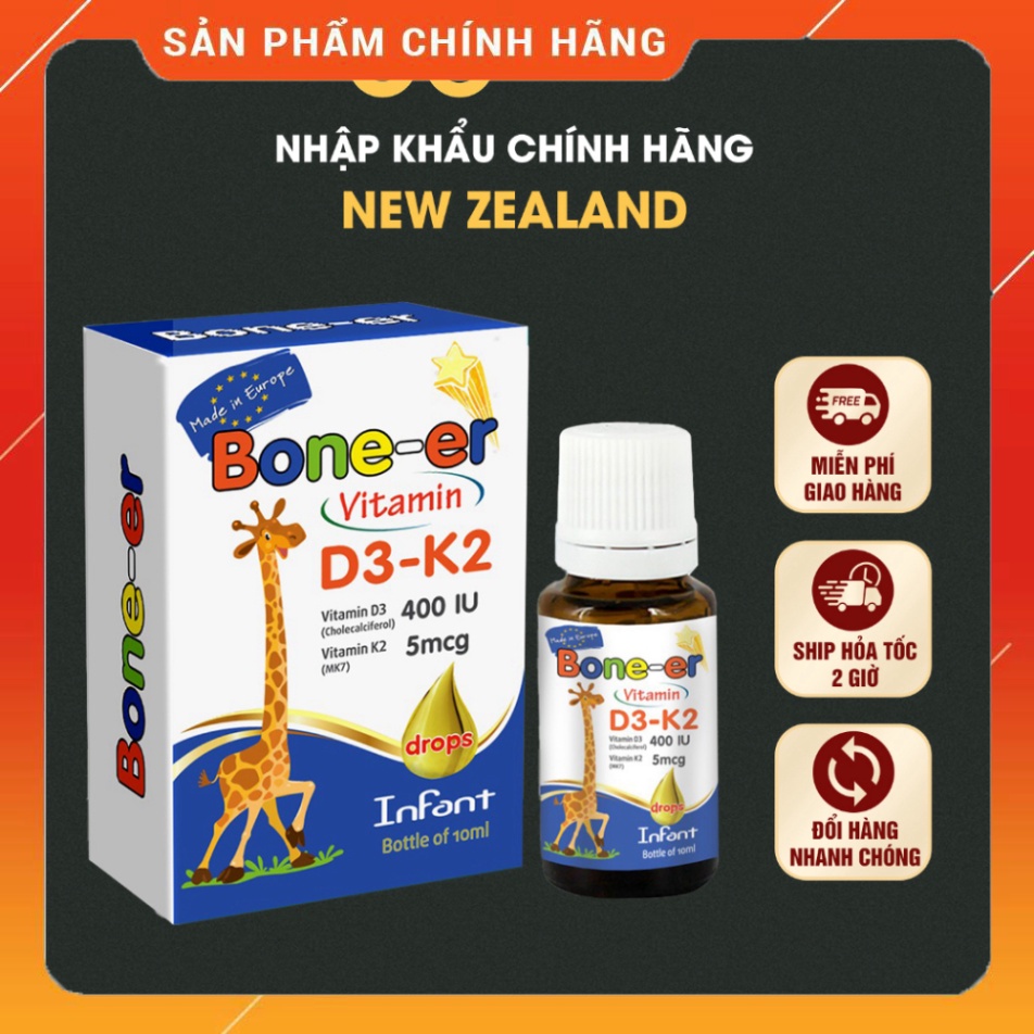 Vitamin D3-K2 nhỏ giọt BONE-ER nhập khẩu New Zealand bổ sung vitamin D3 ...