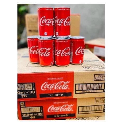 [ Siêu Rẻ] Thùng 30 lon Coca Mini Nhật 160ml | Coca nhí, Coca cola mini | Shopee Việt Nam
