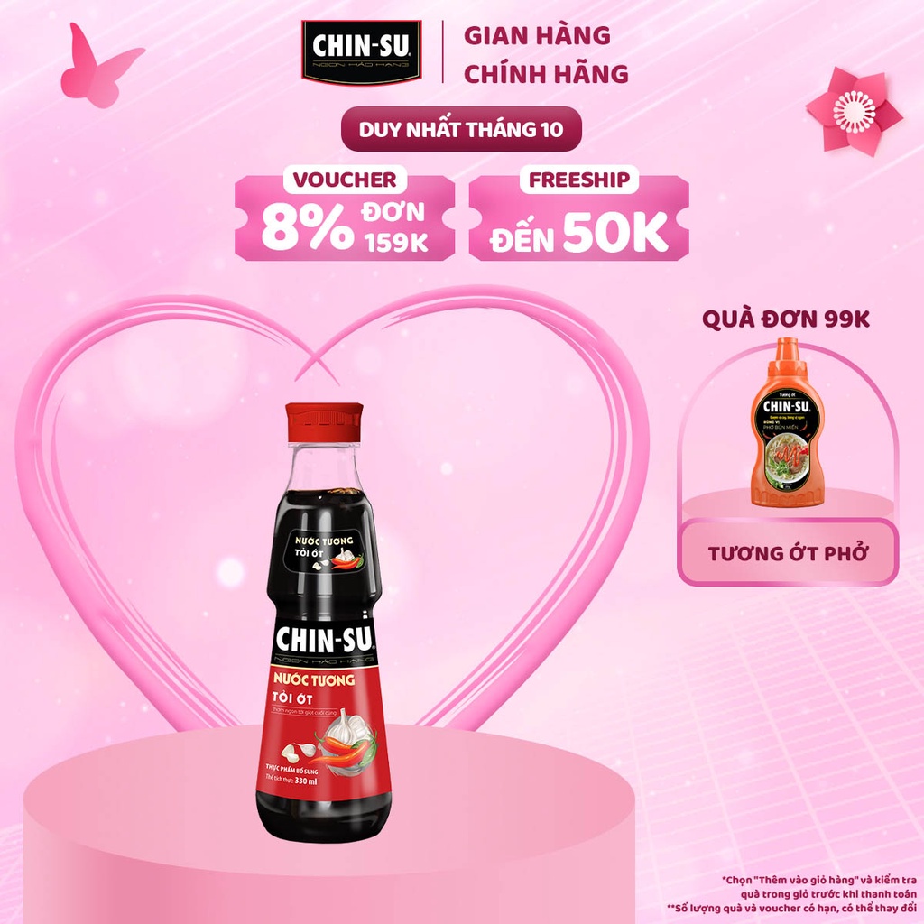 Nước Tương CHIN-SU Tỏi Ớt Chai 330ml | Shopee Việt Nam