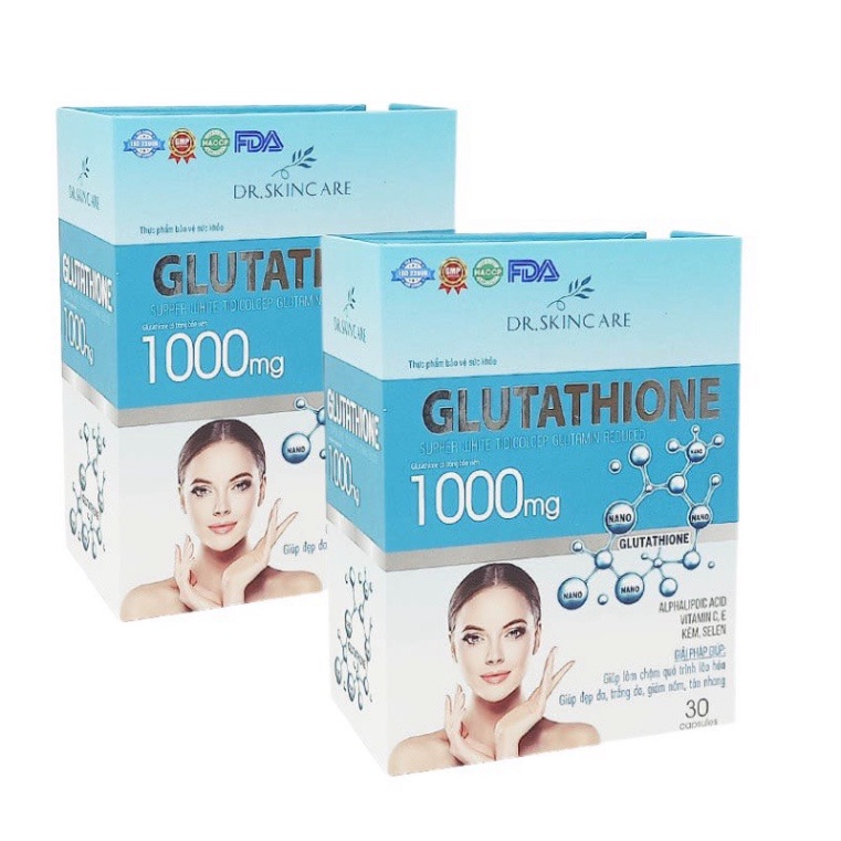 Viên Uống Trắng Da Glutathione 1000mg Glu 1000 Nâng Tone | Shopee Việt Nam