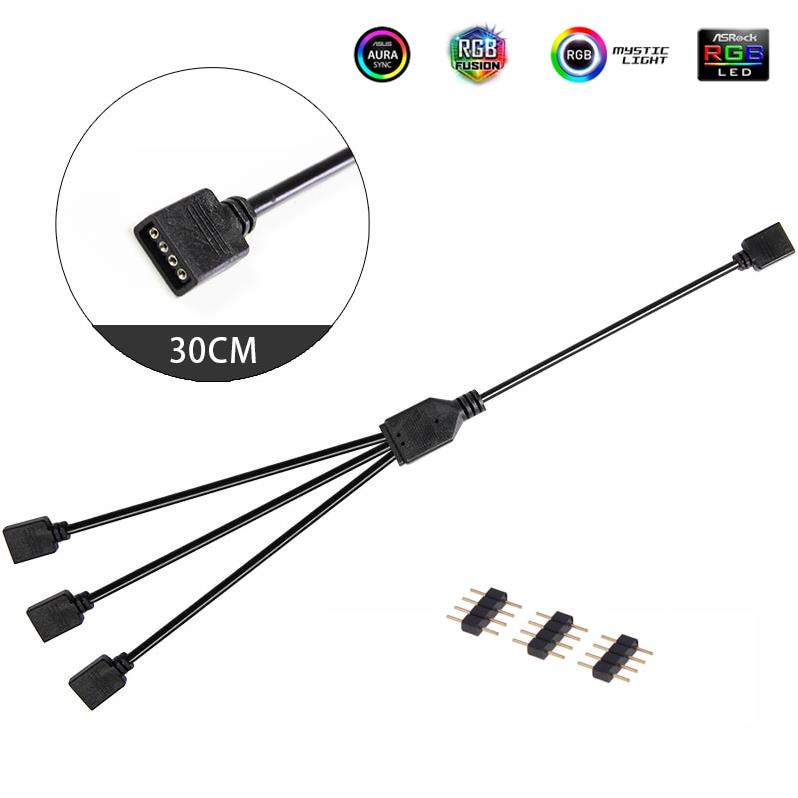 Dây chia cổng RGB 4pin và ARGB 3 pin mở rộng chân cắm đèn Led, Dây chia ...