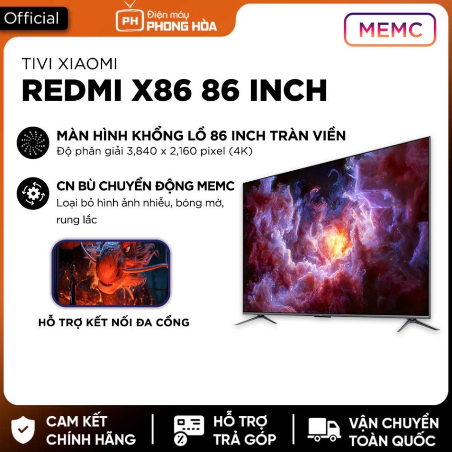 ( Smart Tivi Xiaomi Redmi X86 86 inch- Ultra HD 4K ) | Shopee Việt Nam