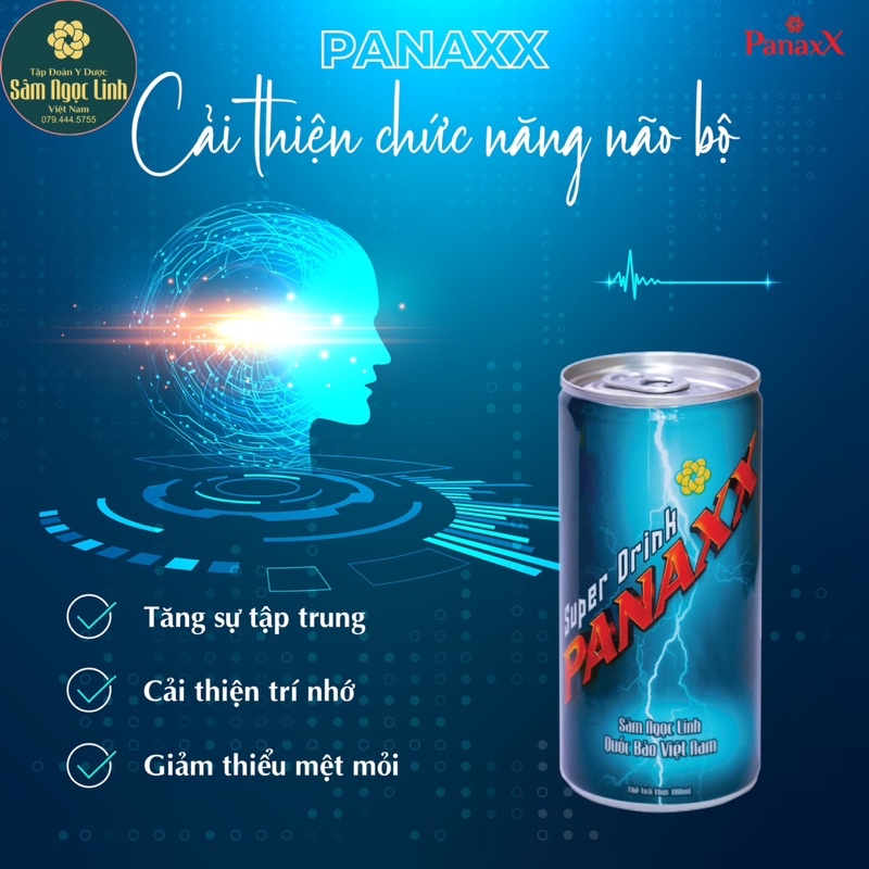Nước uống tăng lực Sâm Ngọc Linh Super Drink PanaxX 190ml/lon | Shopee ...