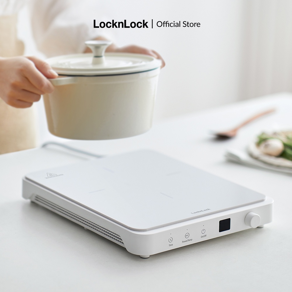Bếp điện từ LocknLock Bianco Slim induction cooker màu trắng thiết kế ...