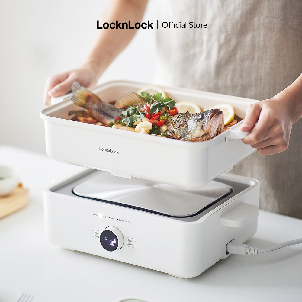 Nồi lẩu đa năng LocknLock Bianco Electric Multicooker 4.5L EJP154IVY ...