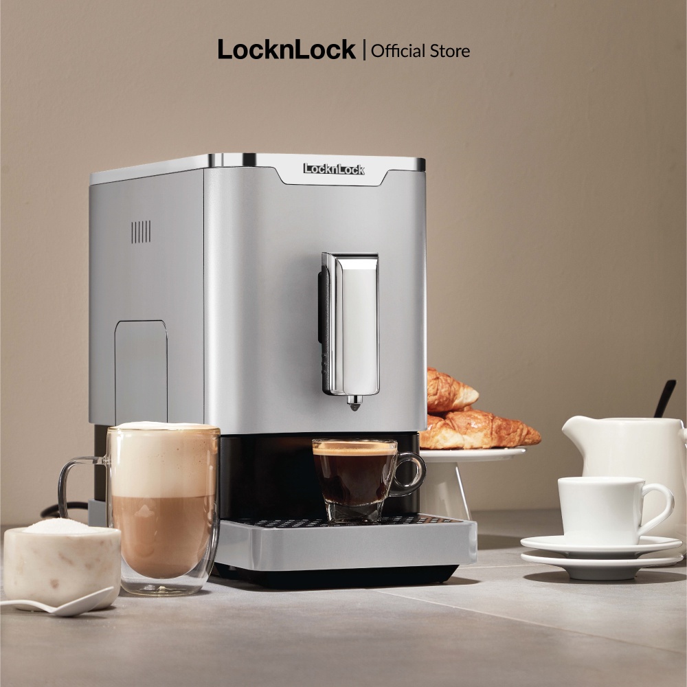 Máy pha cà phê Lock&Lock Espresso Coffee Machine EJC636 2 màu 5 cấp độ ...