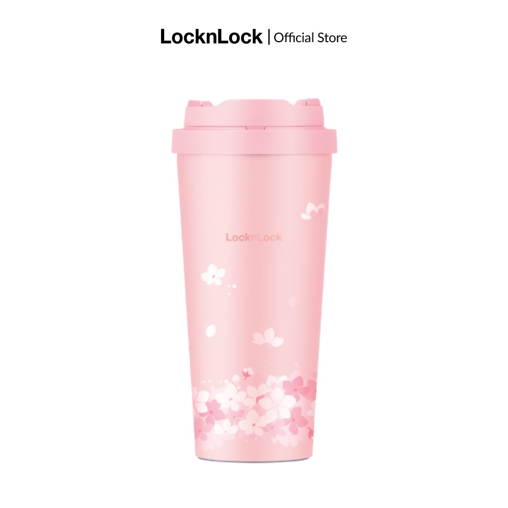Bình giữ nhiệt Lock&Lock Energetic one-touch tumbler 550ml và 400ml LHC3249 (phiên bản Peach ...