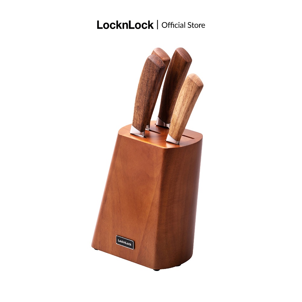 Bộ dao 6 món Lock&Lock Wood Knife Block CKK003 | Shopee Việt Nam