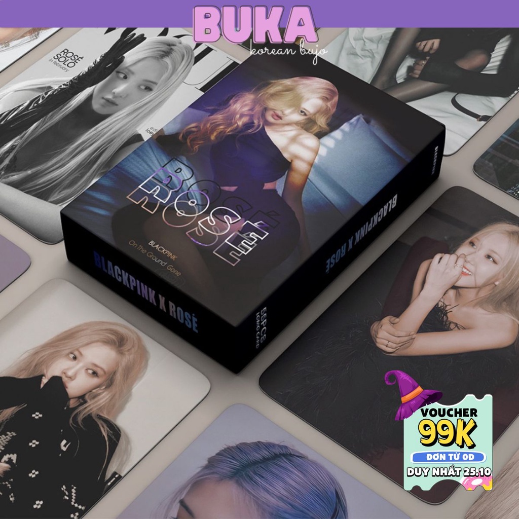 Hộp 55 Ảnh Thẻ Lomo Nhóm Nhạc BLACKPINK ROSE SOLO BUKA | Shopee Việt Nam