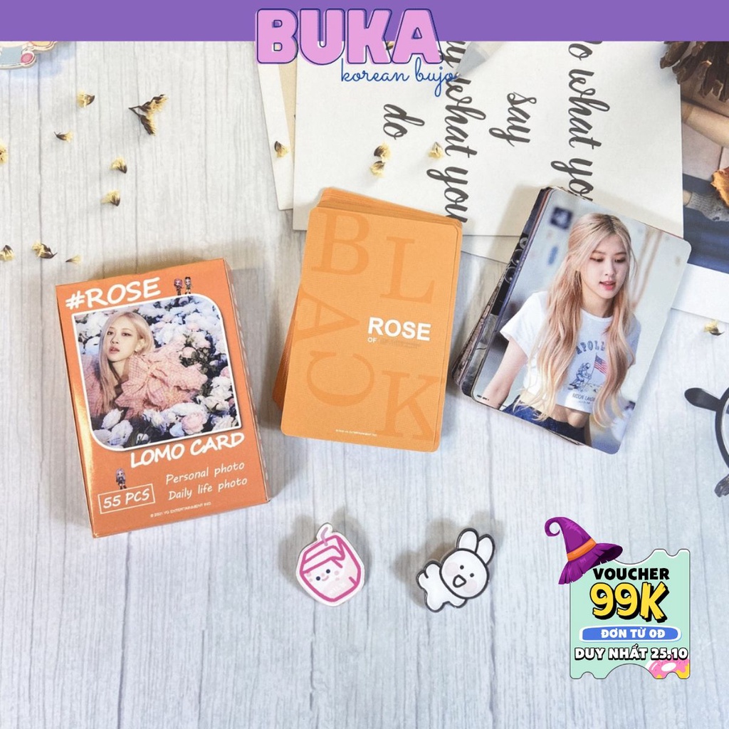 Lomo Card BlackPink BUKA card bo góc ROSÉ Album Thần Tượng Kpop Hộp 55 ...
