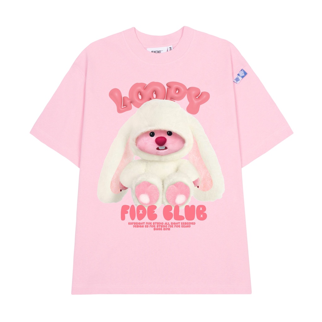 Áo thun FIDE LOOPY Hải Ly unisex form rộng cổ tròn LOOPY - AT14 ...