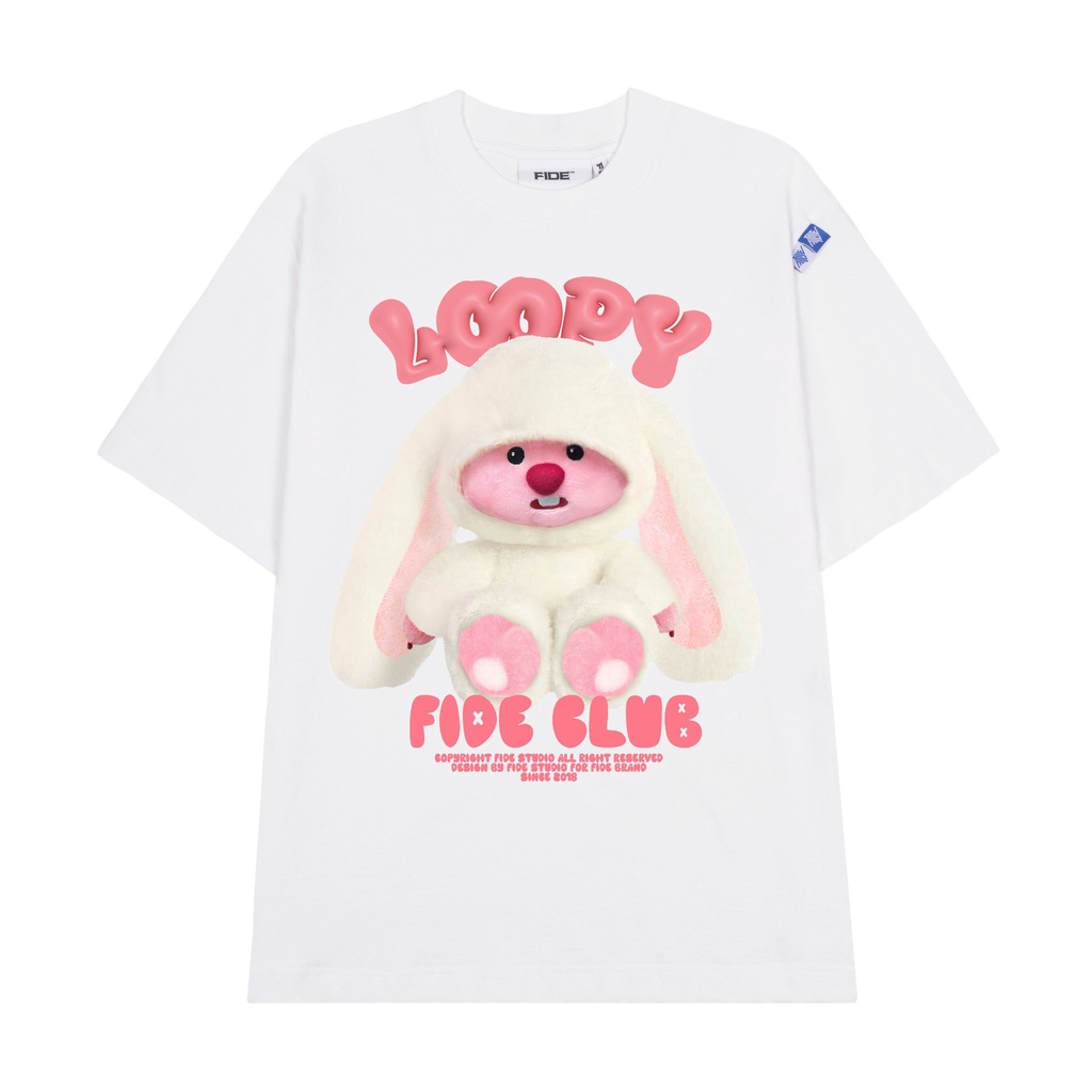 Áo thun FIDE LOOPY Hải Ly unisex form rộng cổ tròn LOOPY - AT14 ...