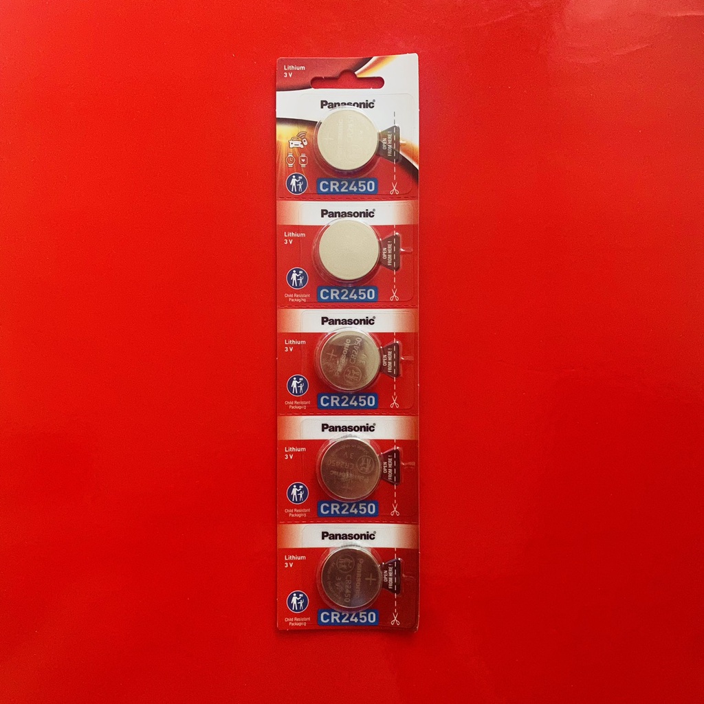 Pin 3V Lithium CR2450 Panasonic chính hãng vỉ 5 viên | Shopee Việt Nam