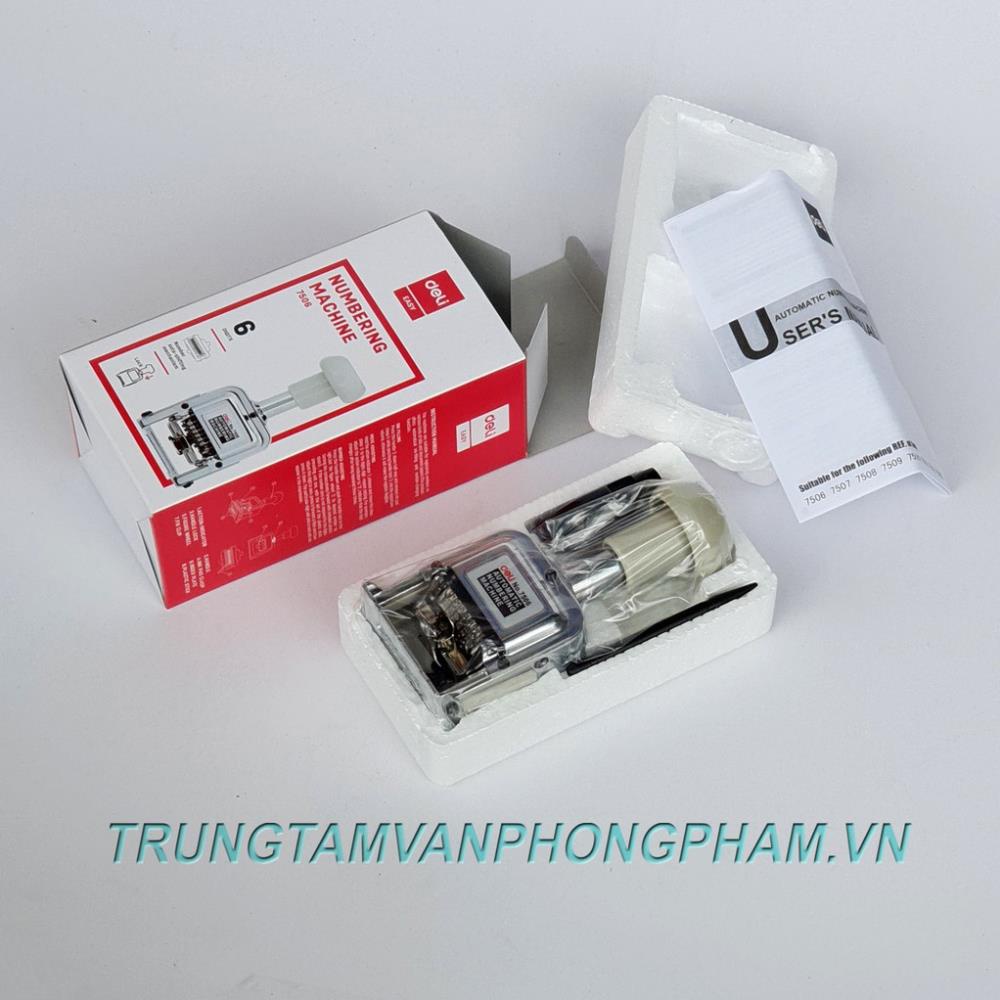 Dấu nhảy tự động số 6 số Deli 7506 dùng đóng số thứ tự, đánh số trang ...