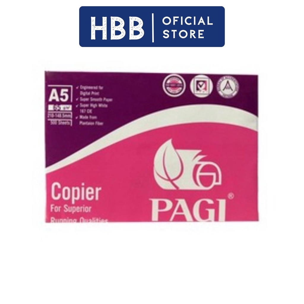 GIấy in A4 / A5 PAGI tập giấy 500 tờ định lượng 65gsm dùng photo trong ...