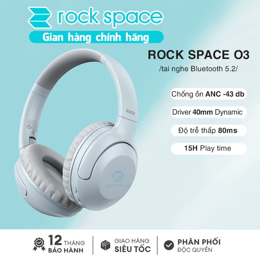 Rockspace O3 active noise canceling wireless ear Bluetooth earphone ...