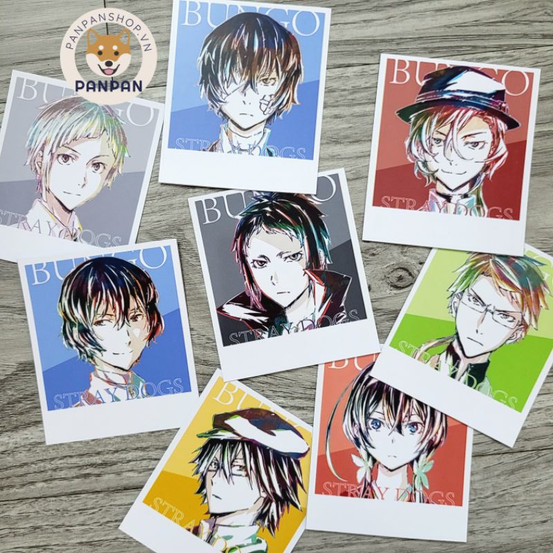 Combo 8 ảnh card lomo trang trí Anime BSD - Bungo Stray Dogs (tặng kèm ...