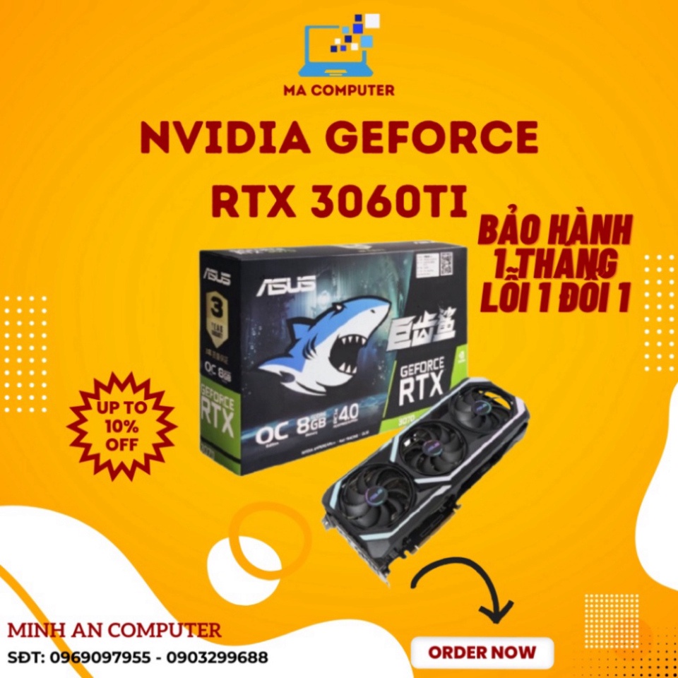 Card màn hình,VGA RTX 3060TI Asus Shark , bảo hành hãng | Shopee Việt Nam