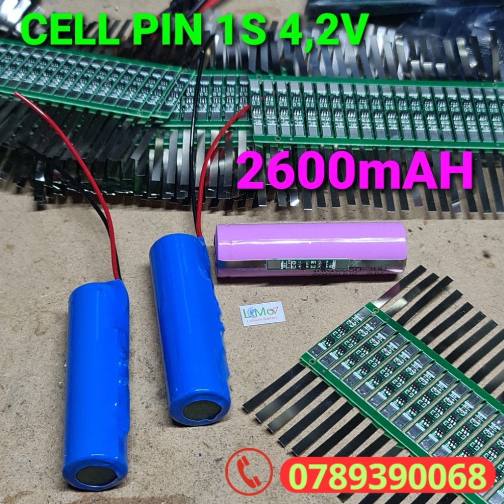Pin lithium 18650 3.7v 2000mAH. Khối pin lithium 1s 3,7v có mạch bảo vệ ...