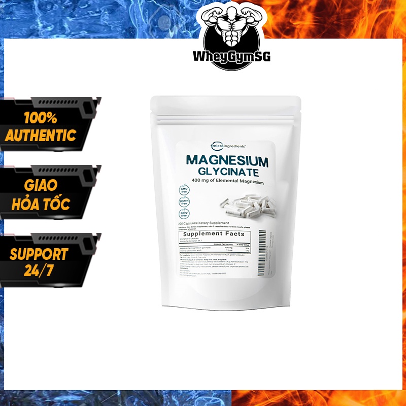 MICRO INGREDIENTS MAGNESIUM GLYCINATE Bổ Sung Magie Hỗ Trợ Sức Khỏe Tim ...